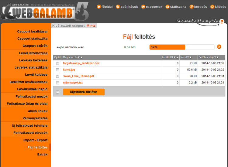Funkciók amikkel segít neked a Webgalamb®